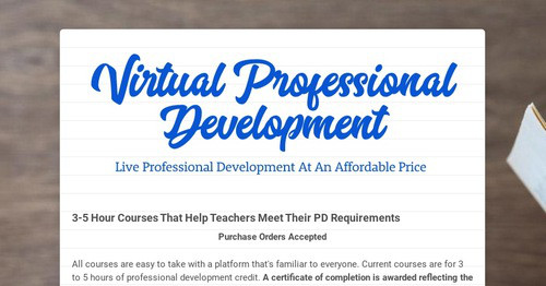 Virtual Professional Development | Smore Newsletters for Education